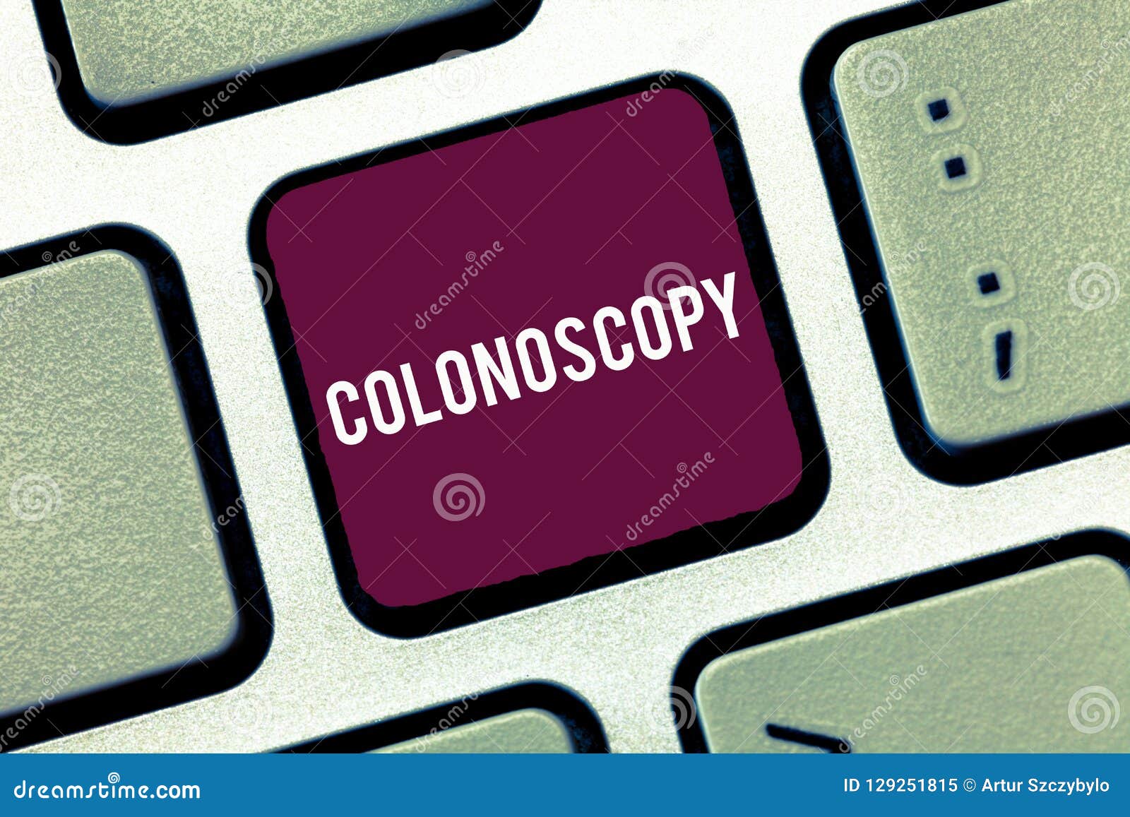 Handwriting Text Writing Colonoscopy. Concept Meaning Endoscopic ...