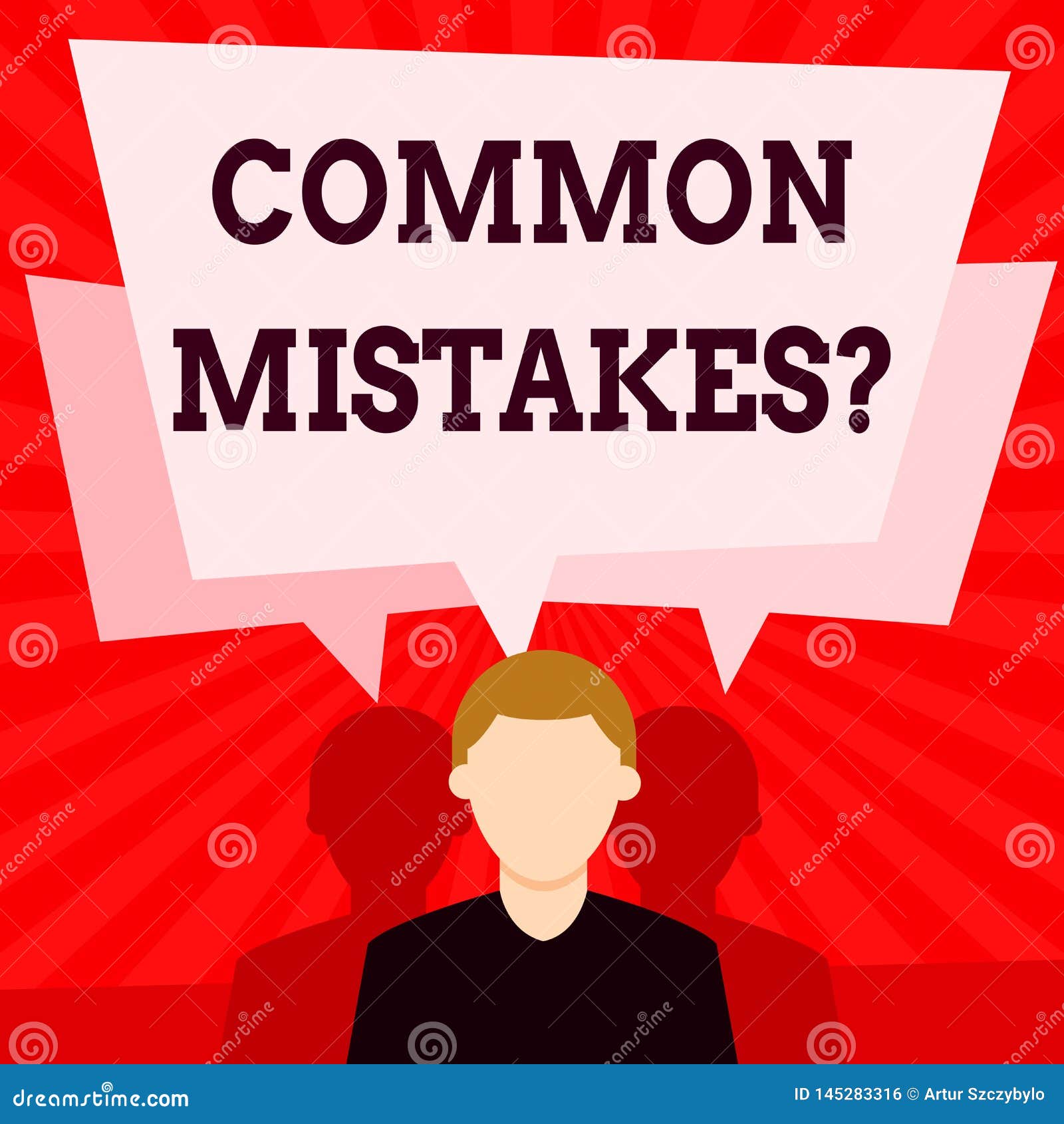 Handwriting Text Writing Common Mistakes Question. Concept Meaning ...