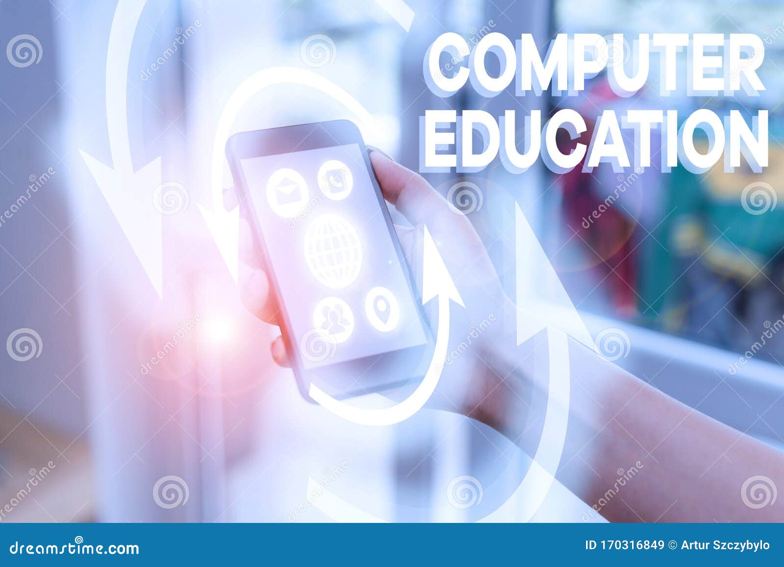 Handwriting Text Writing Computer Education. Concept Meaning Gaining ...