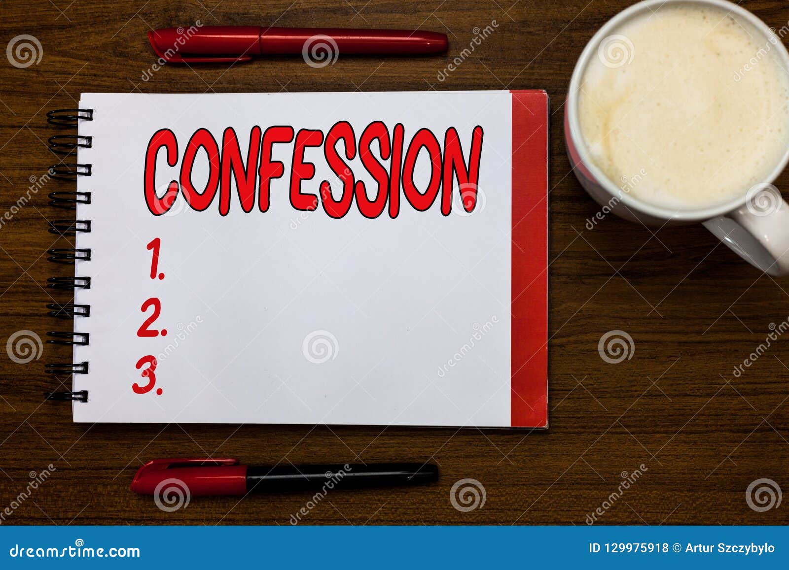 Handwriting Text Writing Confession. Concept Meaning Statement ...