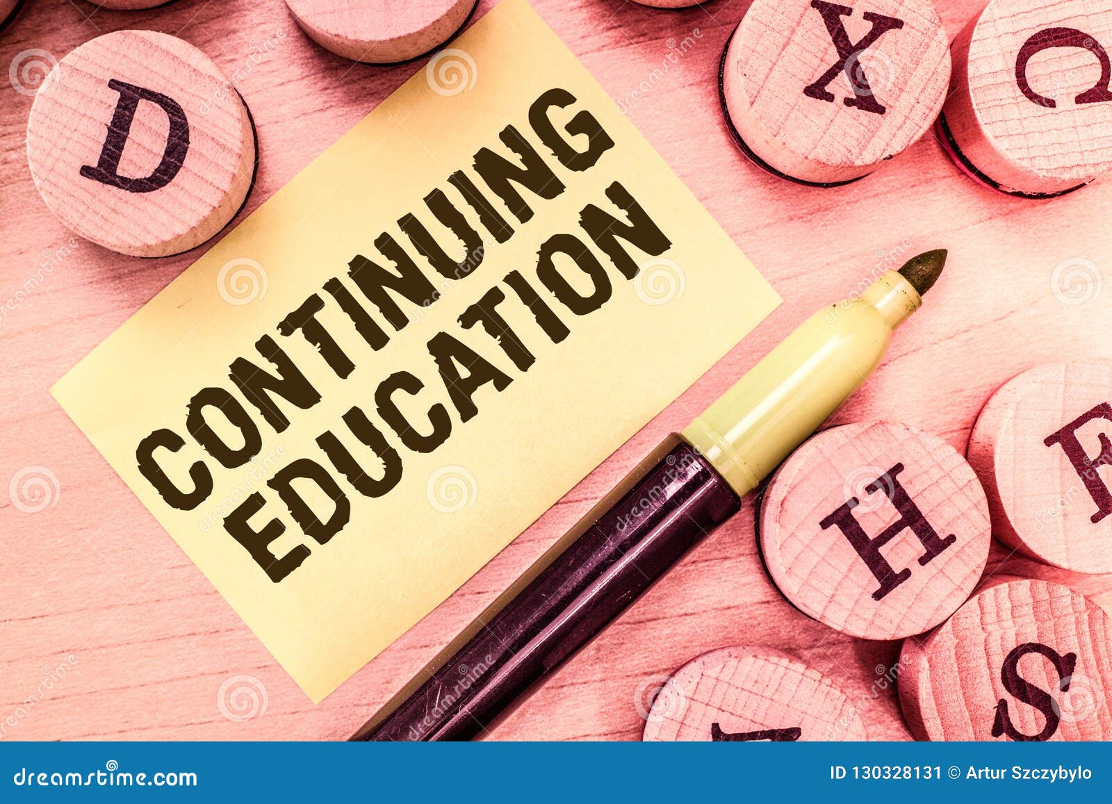 Handwriting Text Writing Continuing Education. Concept Meaning ...