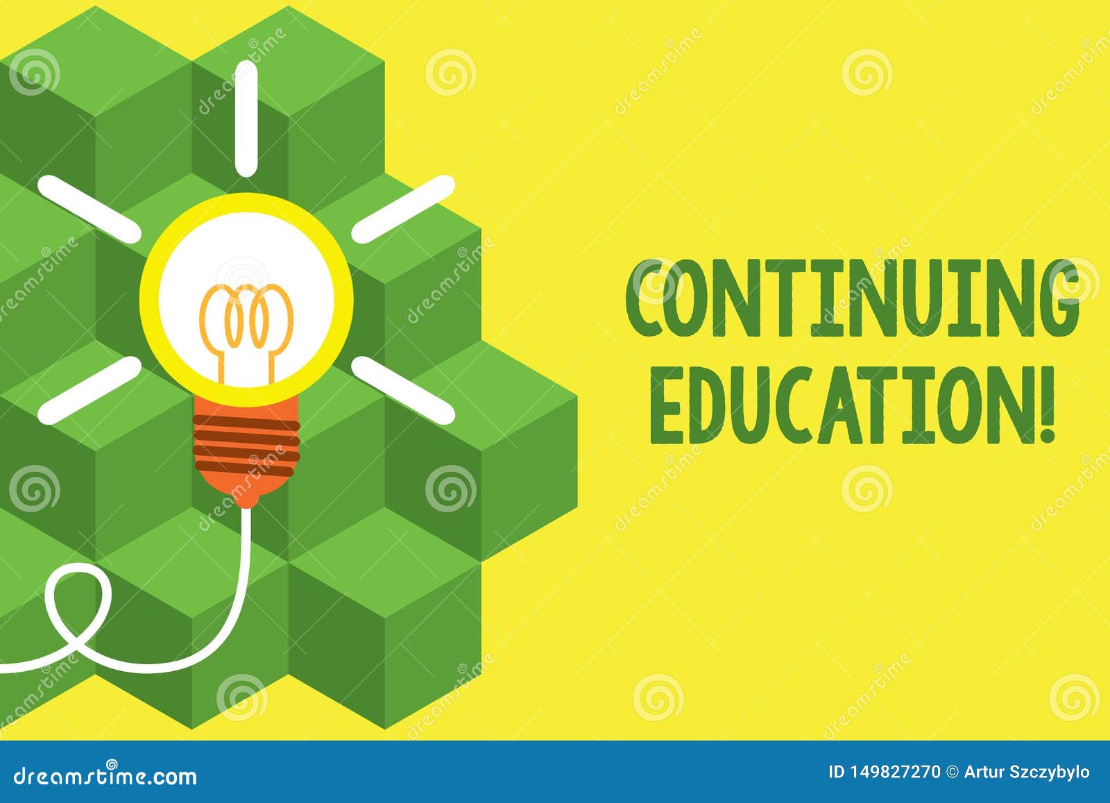 Handwriting Text Writing Continuing Education. Concept Meaning ...