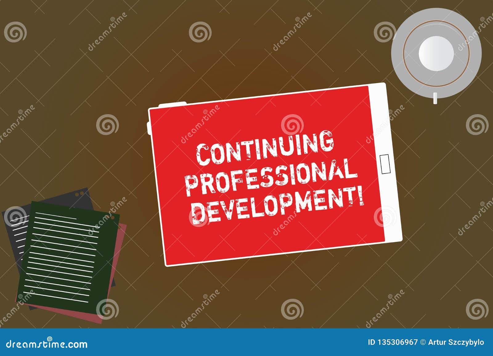 Handwriting Text Writing Continuing Professional Development. Concept ...