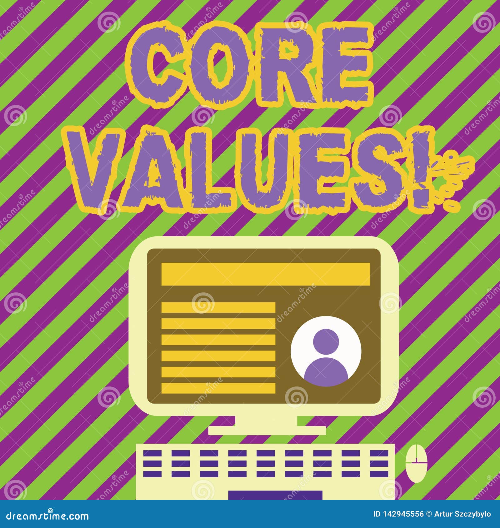 Handwriting Text Writing Core Values. Concept Meaning Principle that ...