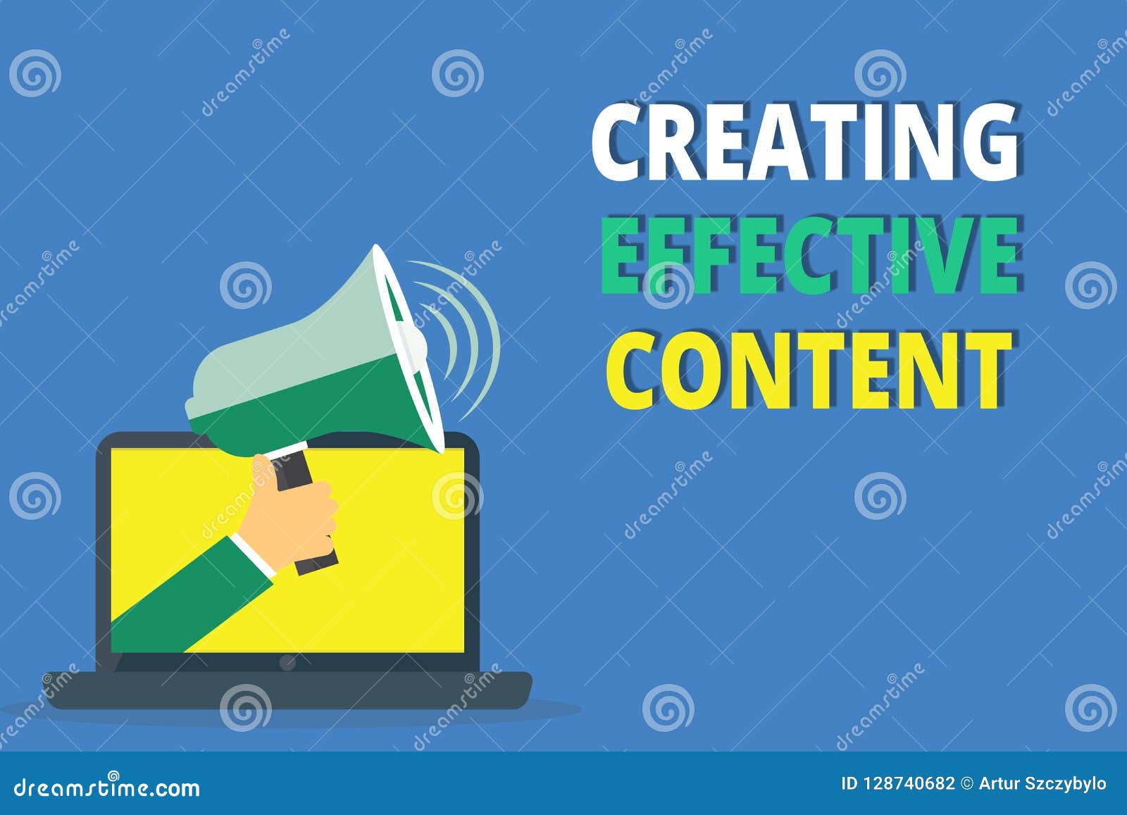 Handwriting Text Writing Creating Effective Content. Concept Meaning ...