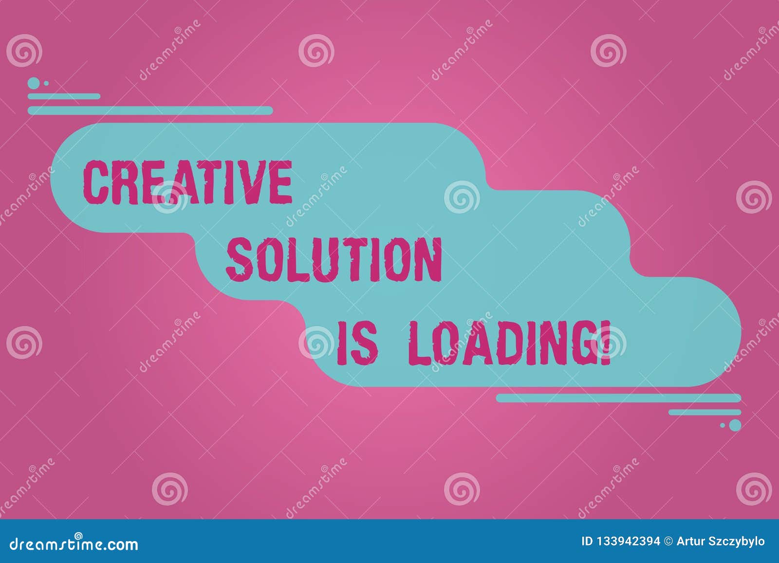 Handwriting Text Writing Creative Solution is Loading. Concept Meaning ...
