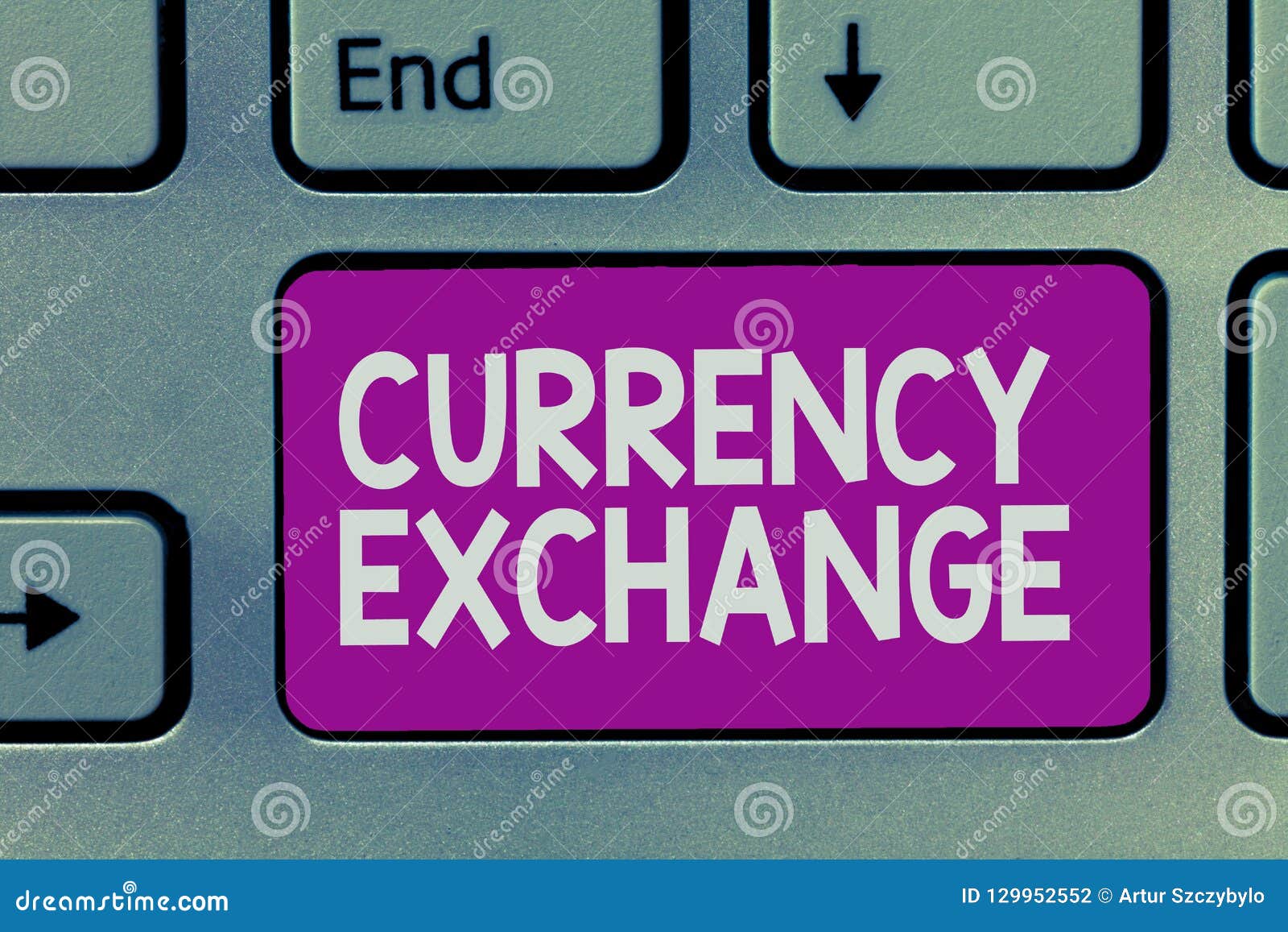 Handwriting Text Writing Currency Exchange. Concept Meaning Process of ...