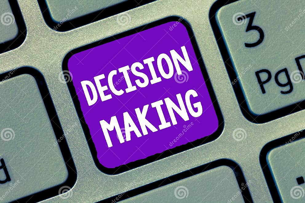 Handwriting Text Writing Decision Making. Concept Meaning the Act of ...