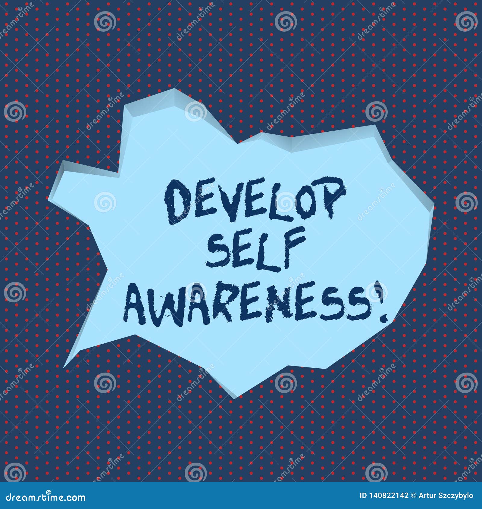 Handwriting Text Writing Develop Self Awareness. Concept Meaning ...