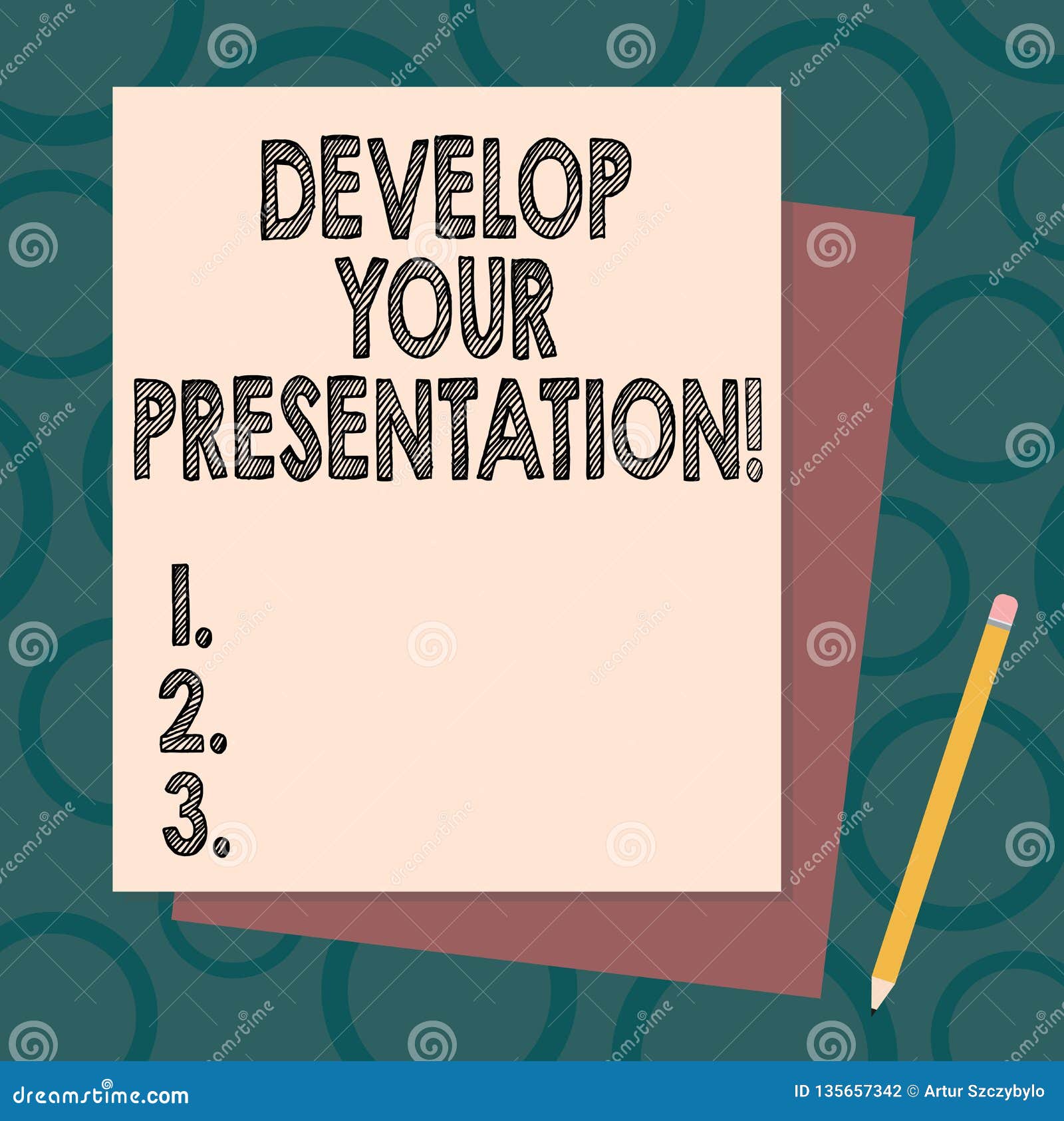 Handwriting Text Writing Develop Your Presentation. Concept Meaning ...