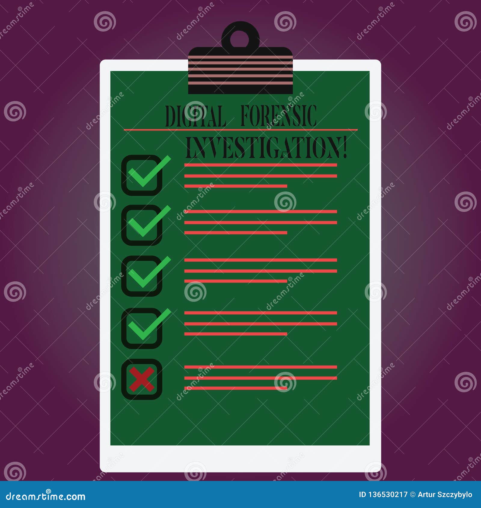 Handwriting Text Writing Digital Forensic Investigation. Concept ...