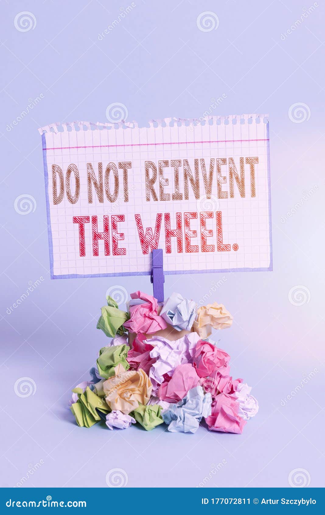 Handwriting Text Writing Do Not Reinvent the Wheel. Concept Meaning ...