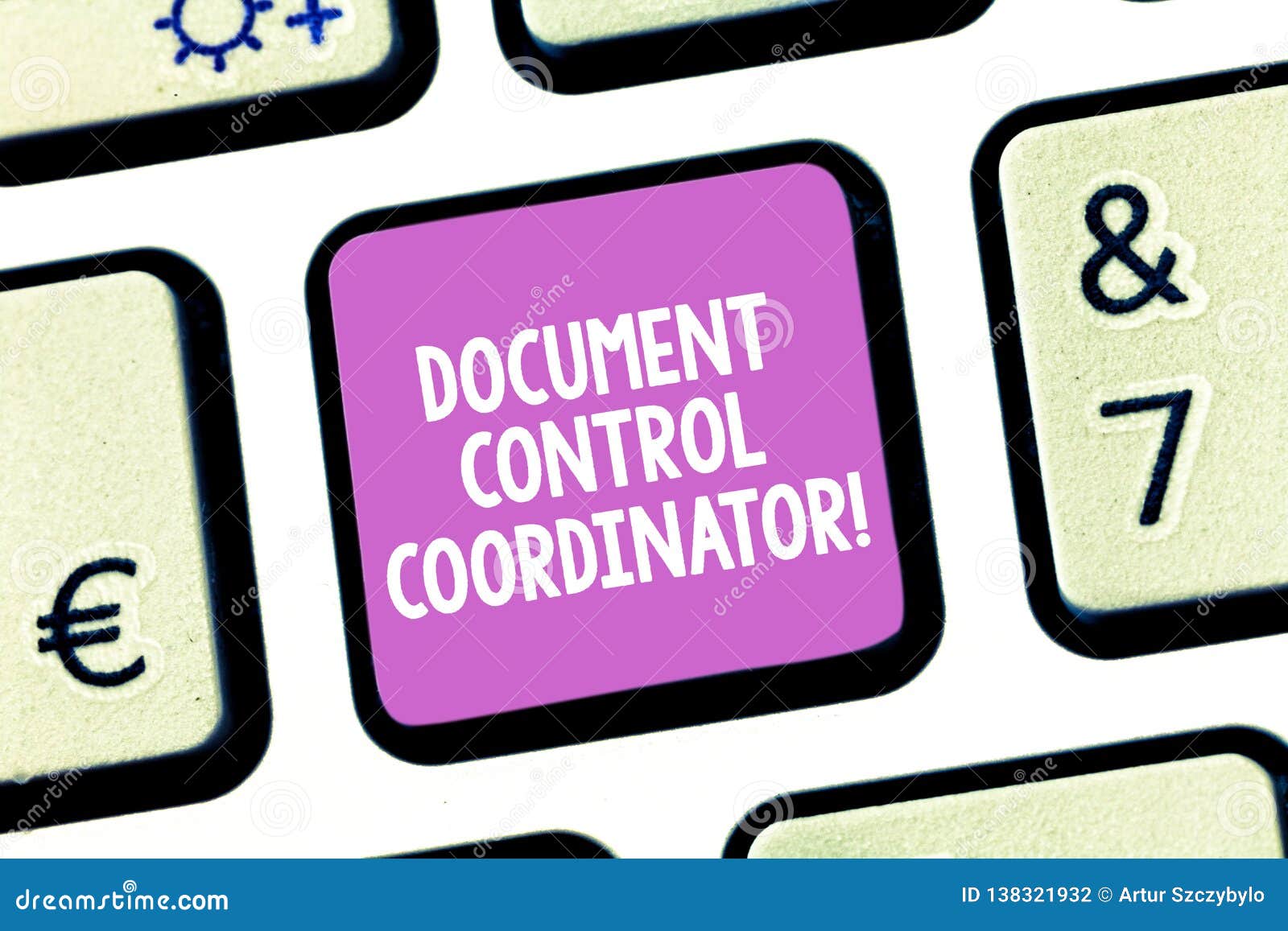 Handwriting Text Writing Document Control Coordinator. Concept Meaning ...