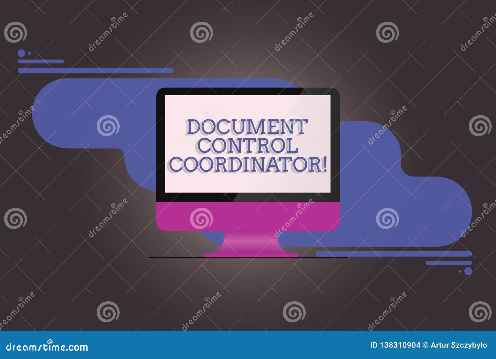 Handwriting Text Writing Document Control Coordinator. Concept Meaning ...