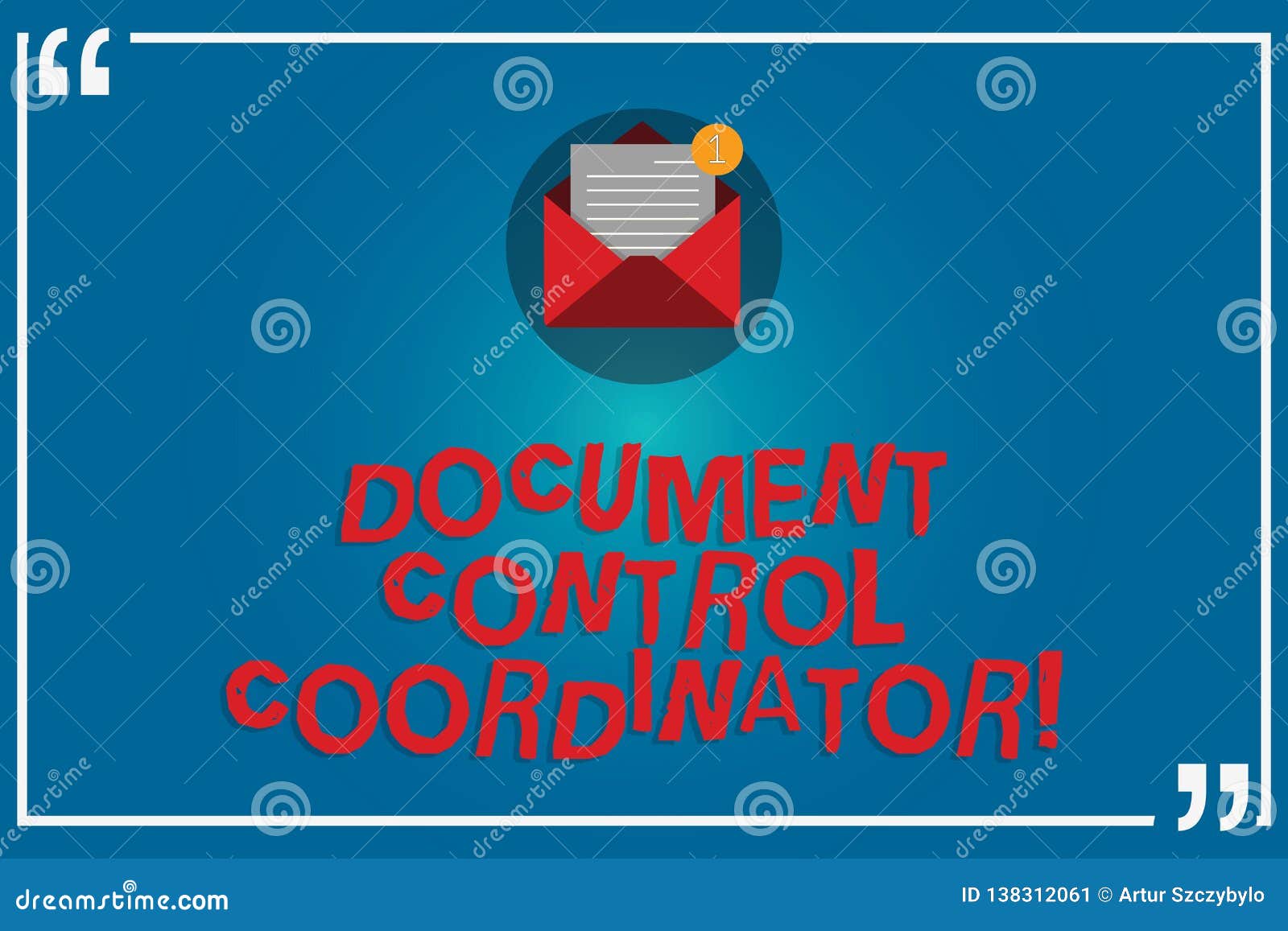 Handwriting Text Writing Document Control Coordinator. Concept Meaning ...