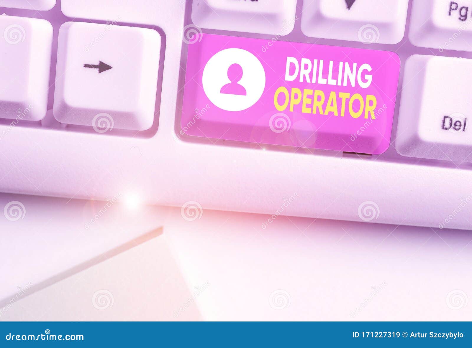 Handwriting Text Writing Drilling Operator. Concept Meaning Someone ...
