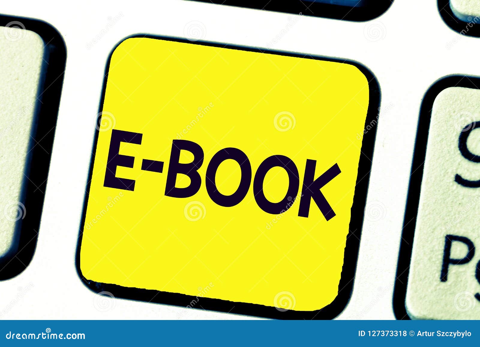 Handwriting Text Writing E Book. Concept Meaning Electronic Version of ...
