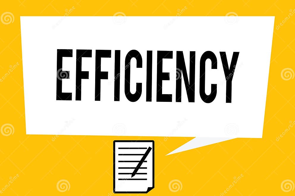 Handwriting Text Writing Efficiency. Concept Meaning State or Quality ...