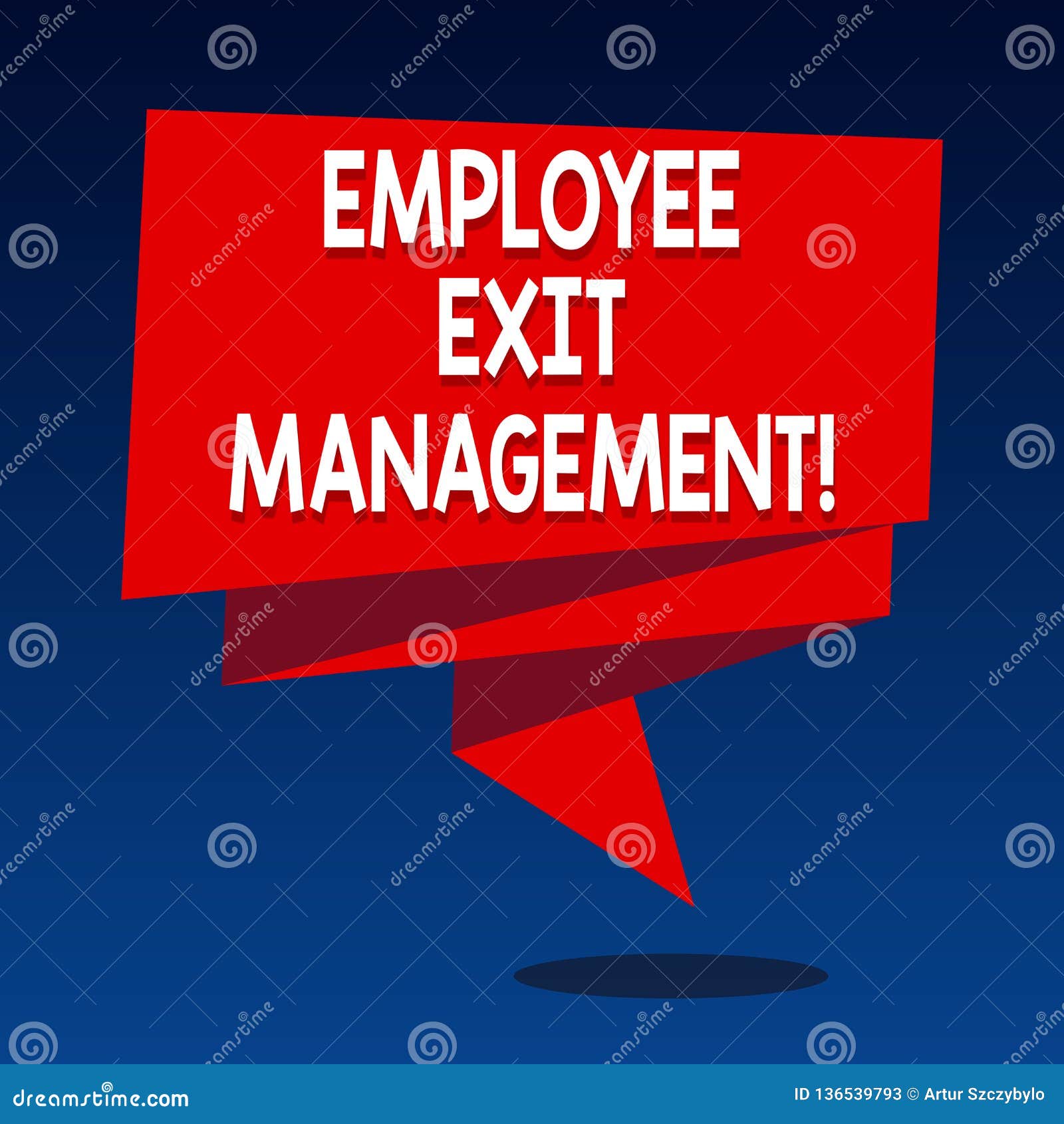 Handwriting Text Writing Employee Exit Management. Concept Meaning ...