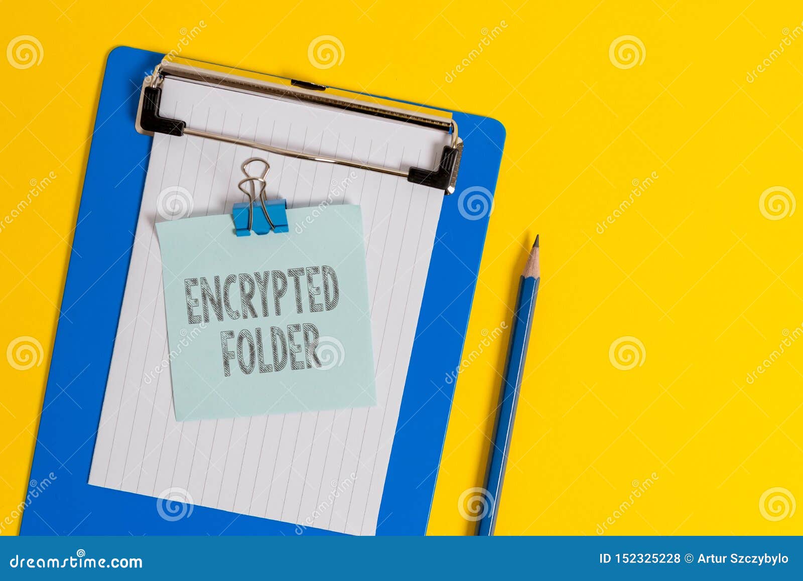 Handwriting Text Writing Encrypted Folder. Concept Meaning Protect ...