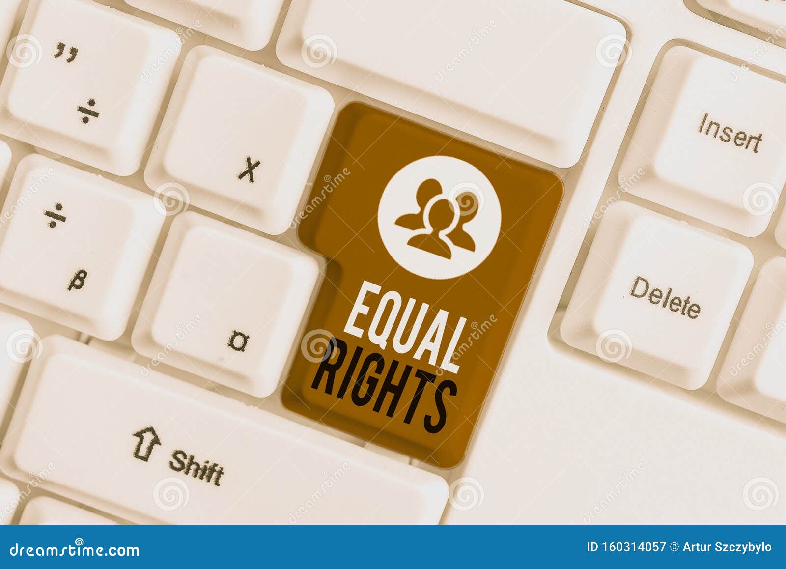 Handwriting Text Writing Equal Rights. Concept Meaning Equality before ...