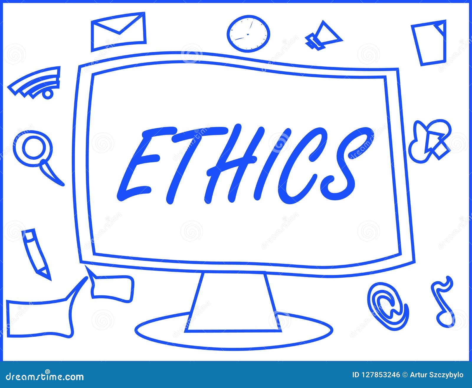 Handwriting Text Writing Ethics. Concept Meaning Moral Principles that ...
