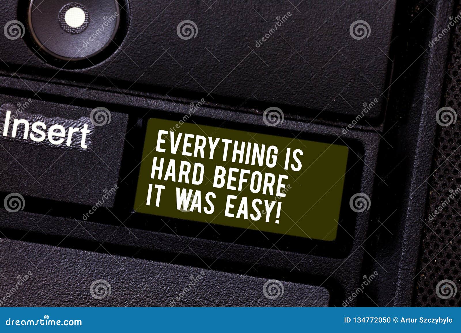 Handwriting Text Writing Everything is Hard before it Was Easy. Concept ...