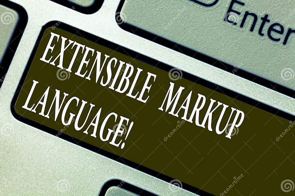 Handwriting Text Writing Extensible Markup Language. Concept Meaning ...