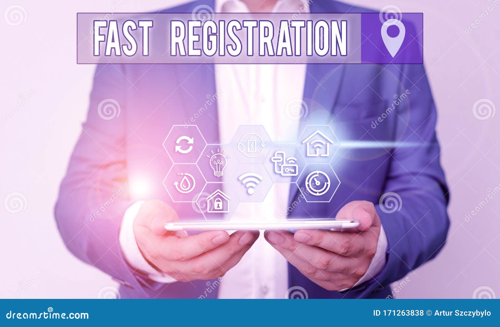 Handwriting Text Writing Fast Registration. Concept Meaning Quick ...