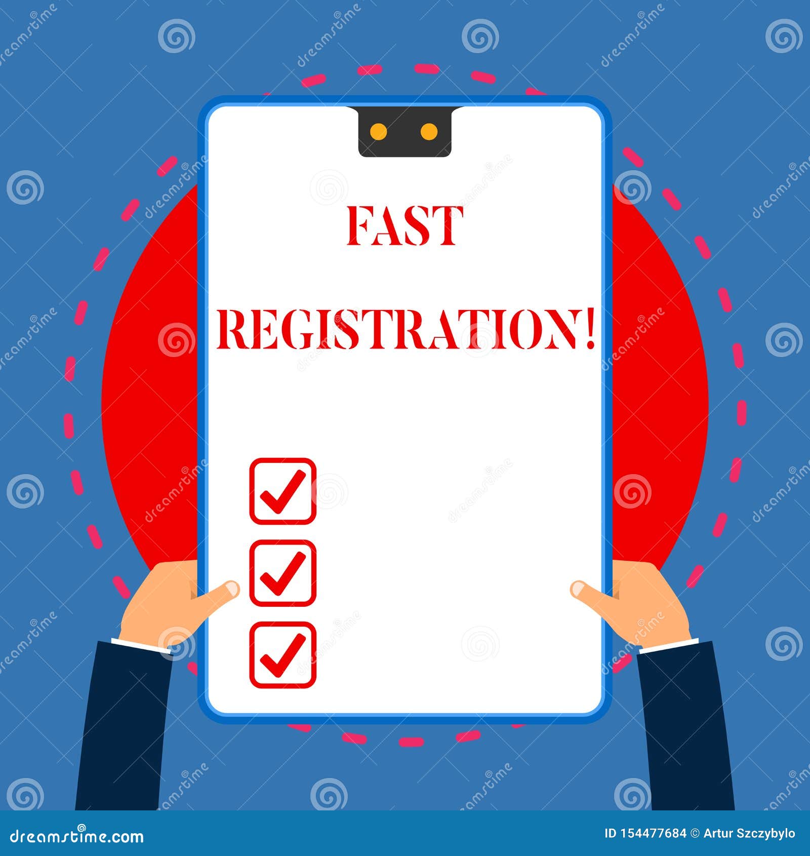 Handwriting Text Writing Fast Registration. Concept Meaning Quick ...
