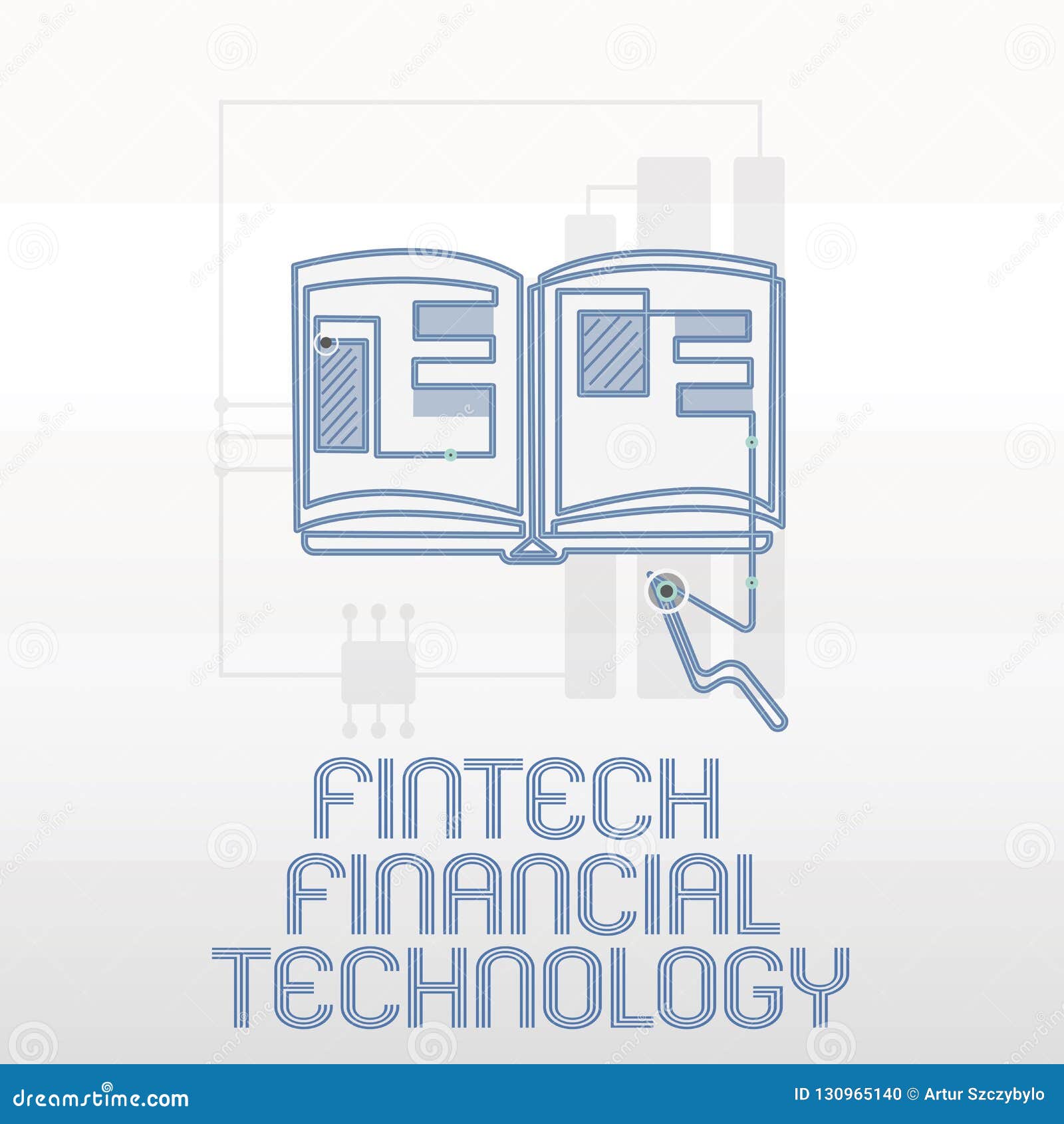 Handwriting Text Writing Fintech Financial Technology. Concept Meaning ...