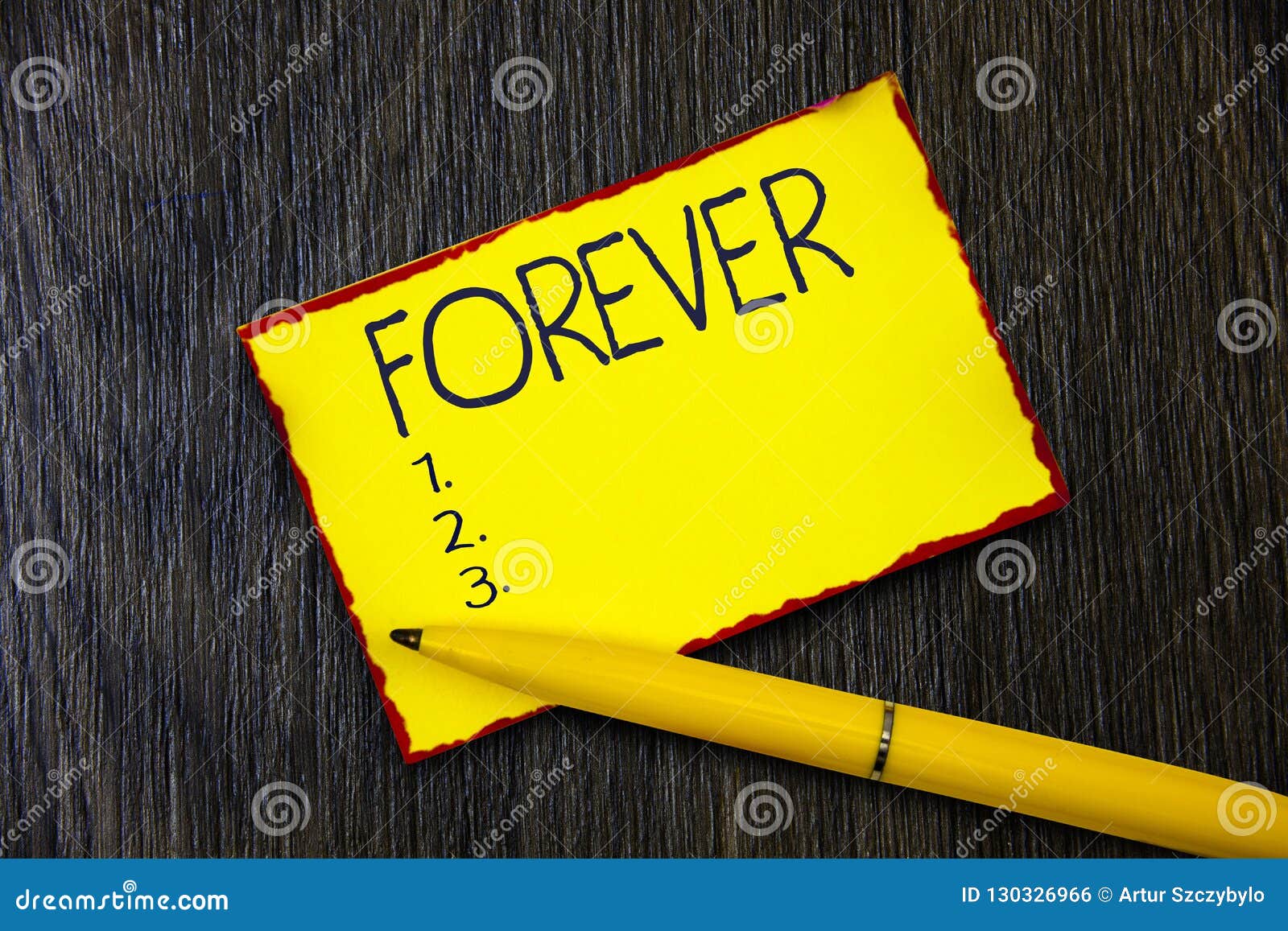 Handwriting Text Writing Forever. Concept Meaning Everlasting ...