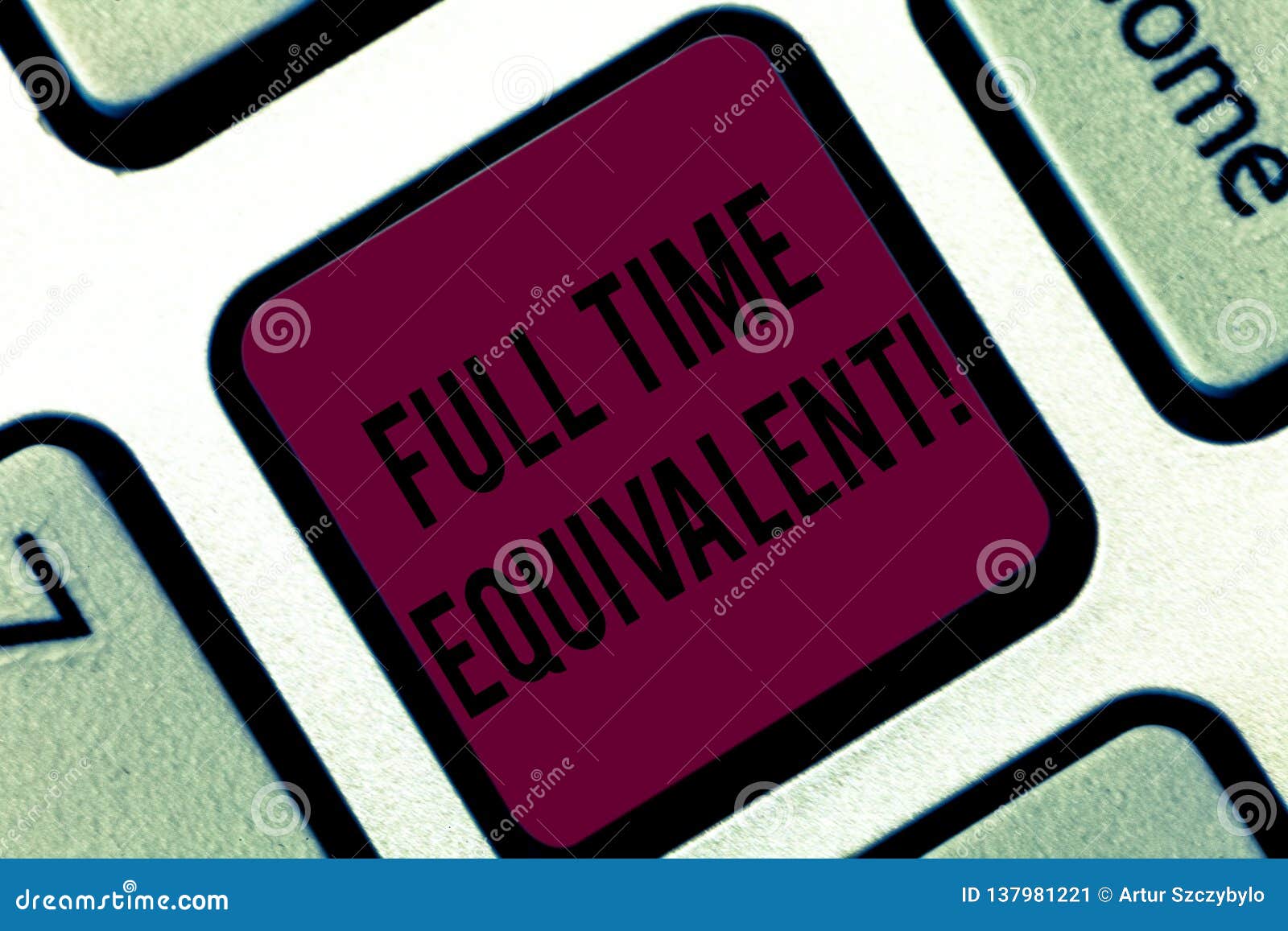 Handwriting Text Writing Full Time Equivalent. Concept Meaning Unit ...