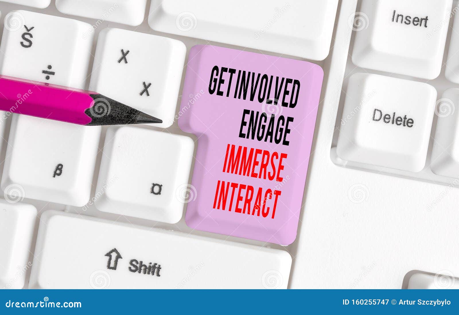 Handwriting Text Writing Get Involved Engage Immerse Interact. Concept ...