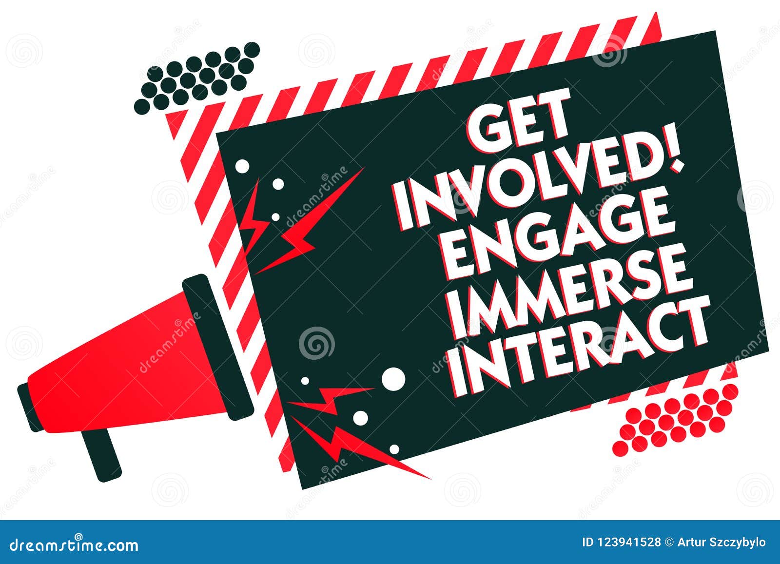 Handwriting Text Writing Get Involved Engage Immerse Interact. Concept ...