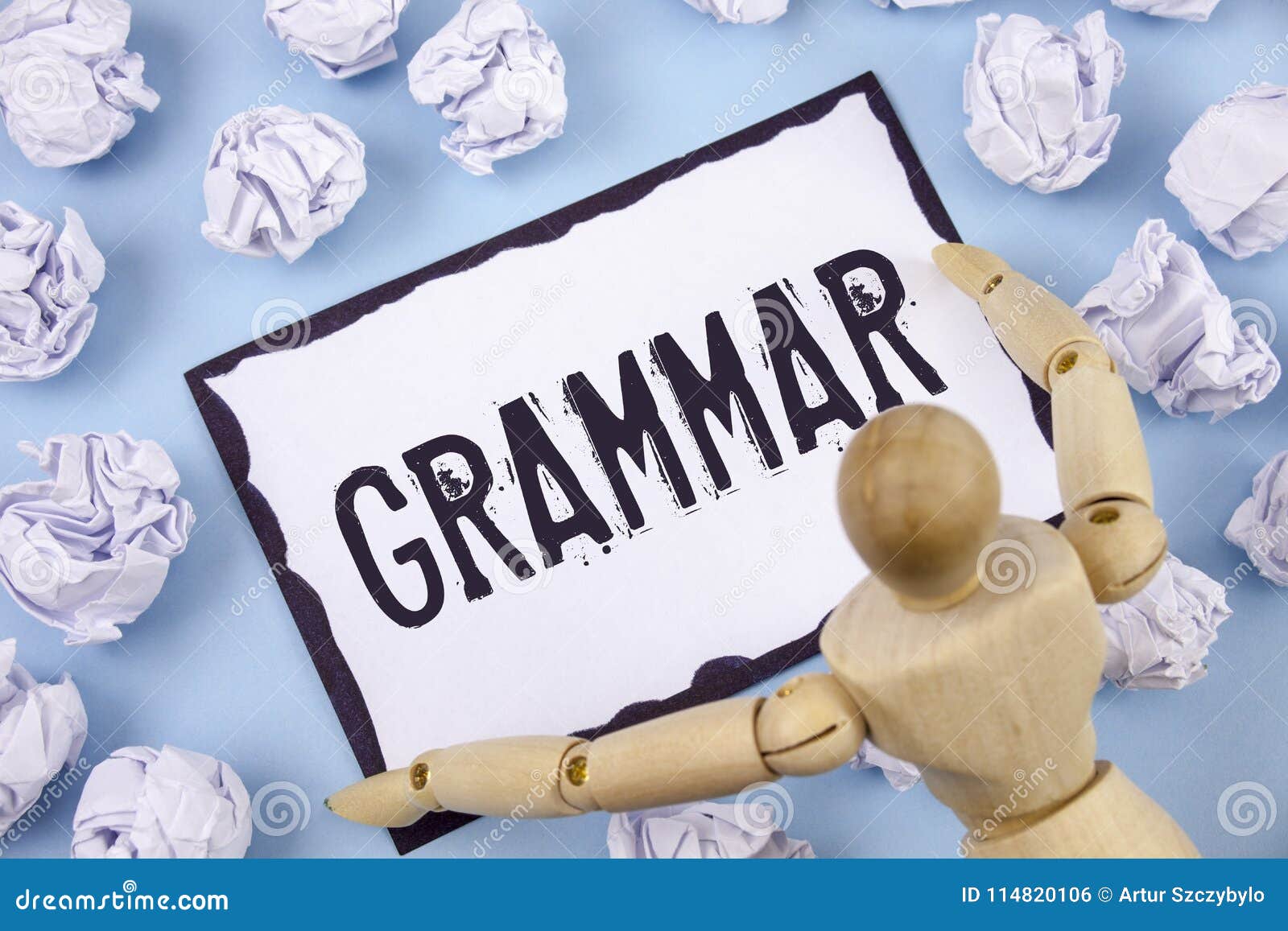 Handwriting Text Writing Grammar. Concept Meaning System and Structure ...