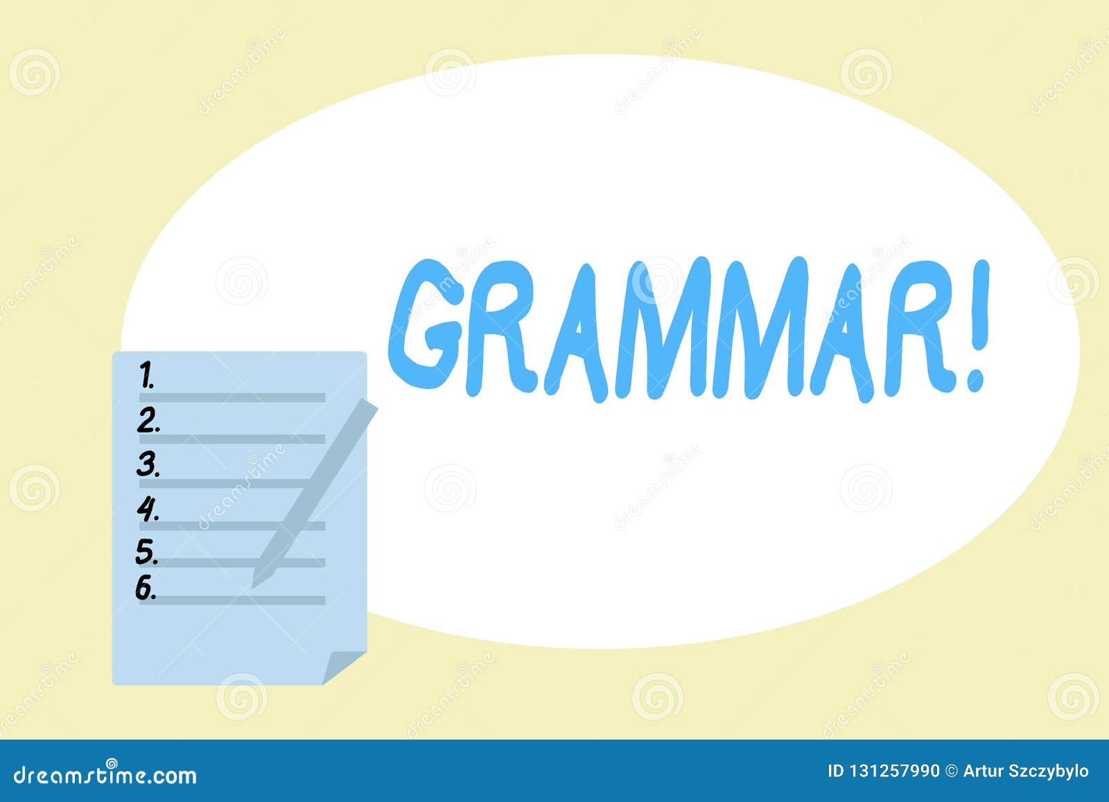 Writing Grammar Test Isolated Cartoon Vector Illustration ...