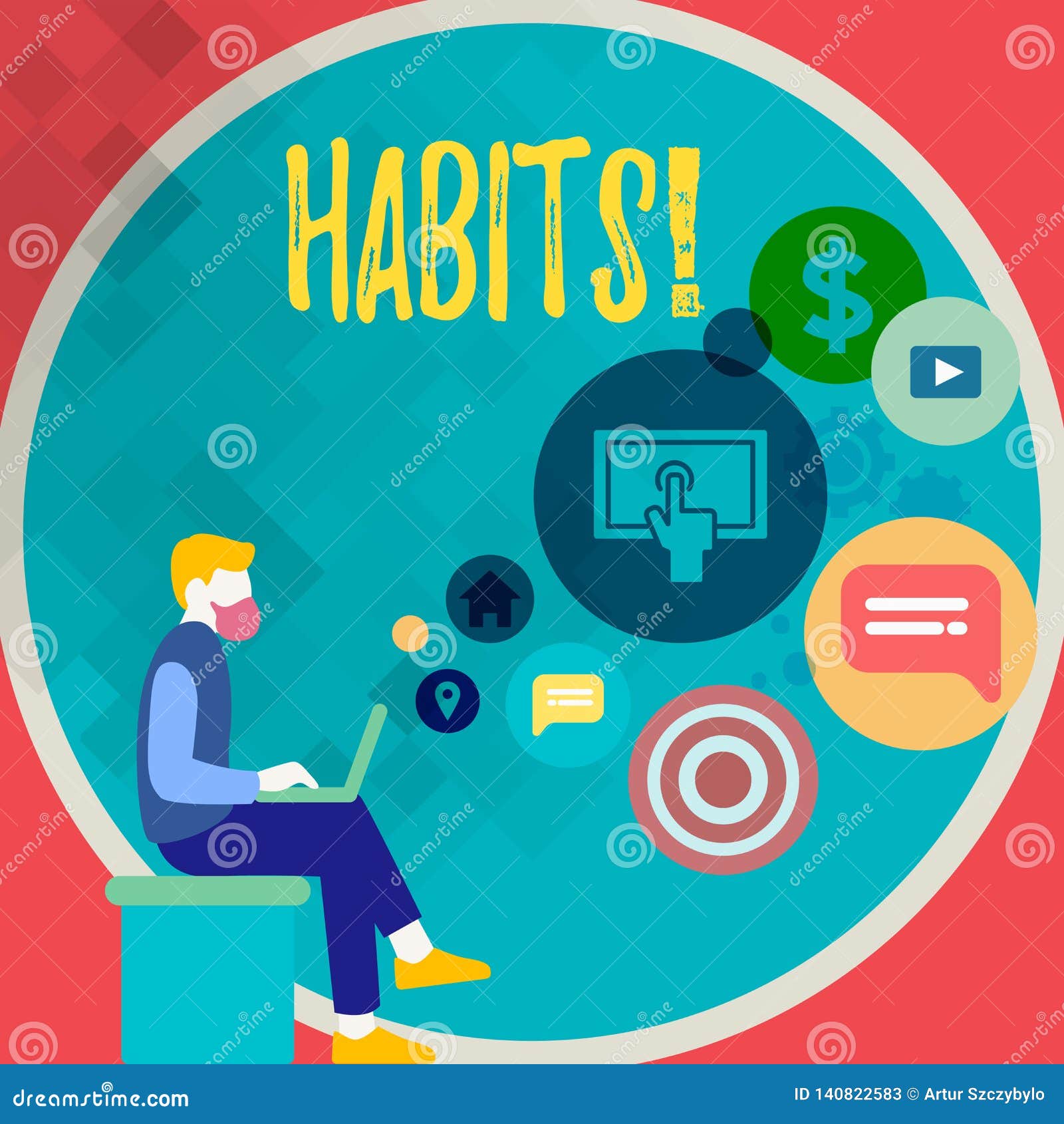 Handwriting Text Writing Habits. Concept Meaning Regular Tendency or ...