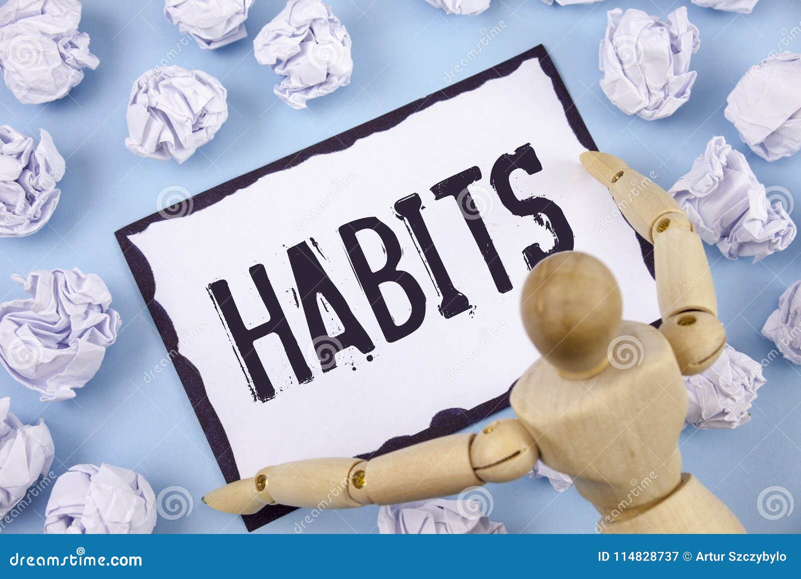 Handwriting Text Writing Habits. Concept Meaning Regular Tendency or ...