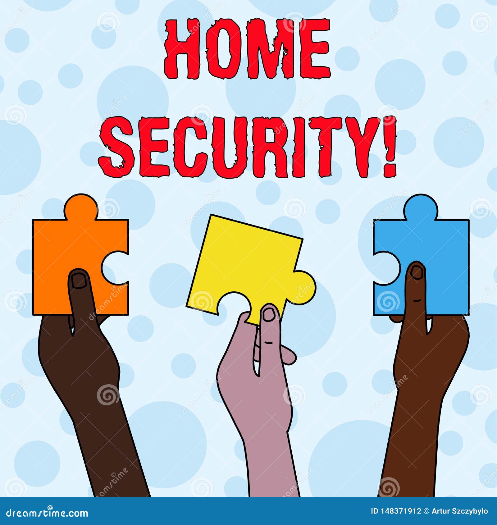 Handwriting Text Writing Home Security. Concept Meaning a System that ...