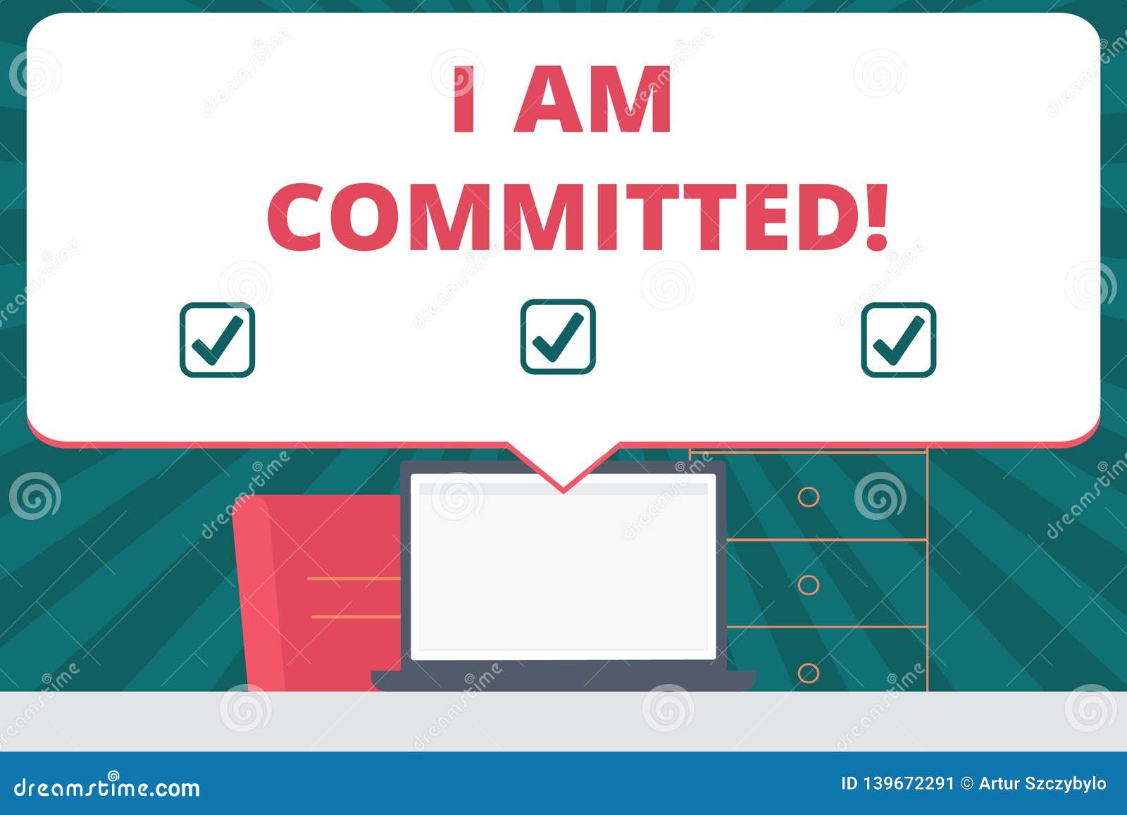 Handwriting Text Writing I am Committed. Concept Meaning To Be Engage ...