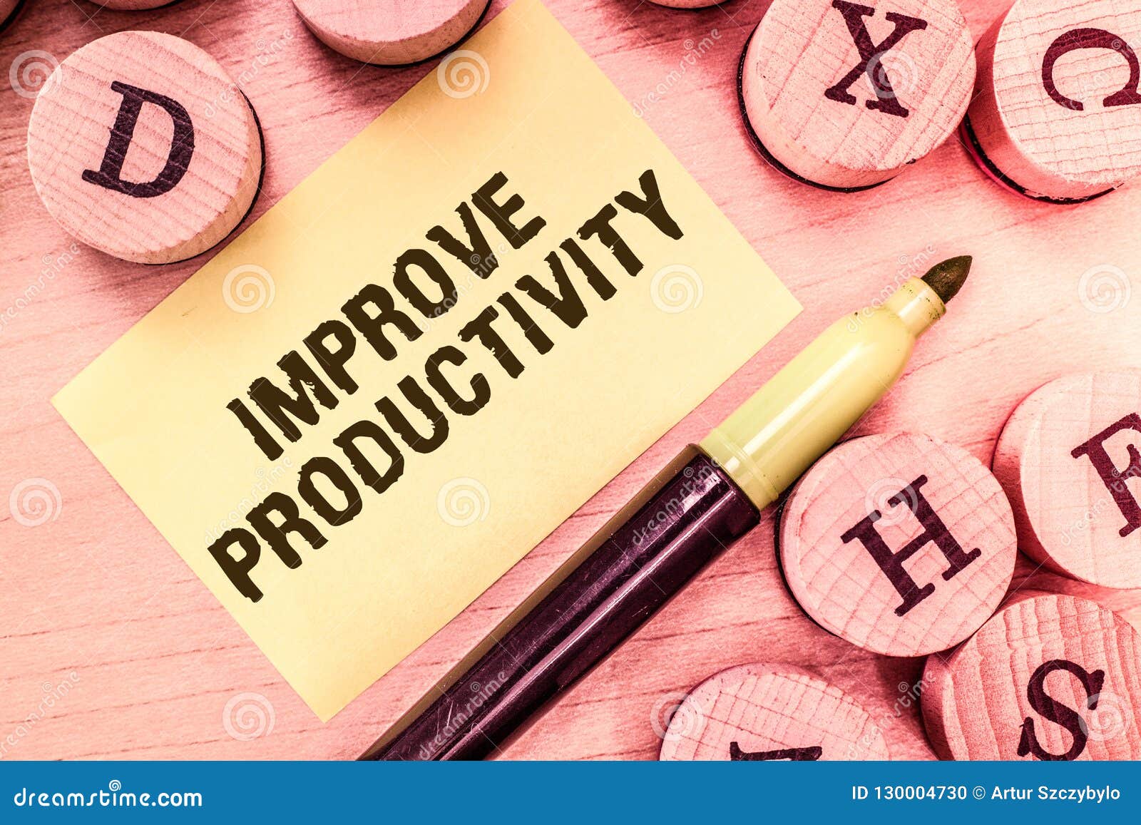 Handwriting Text Writing Improve Productivity. Concept Meaning Enhance ...