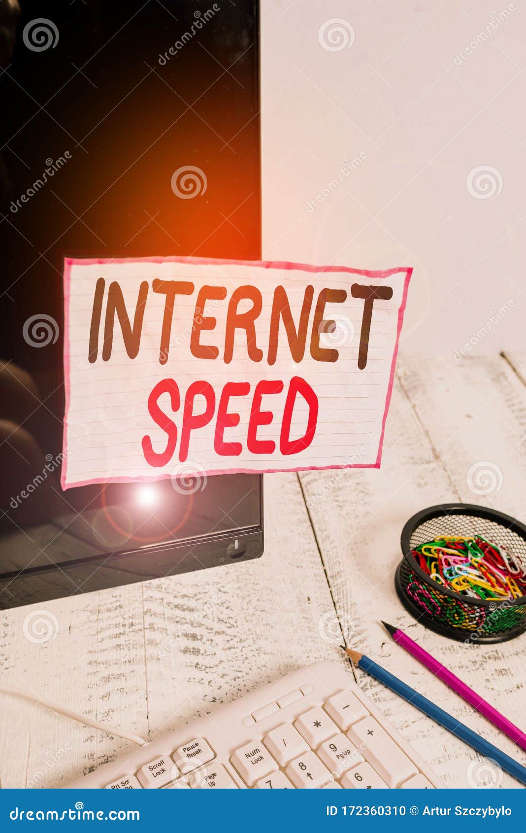 Handwriting Text Writing Internet Speed. Concept Meaning the Rate Which ...