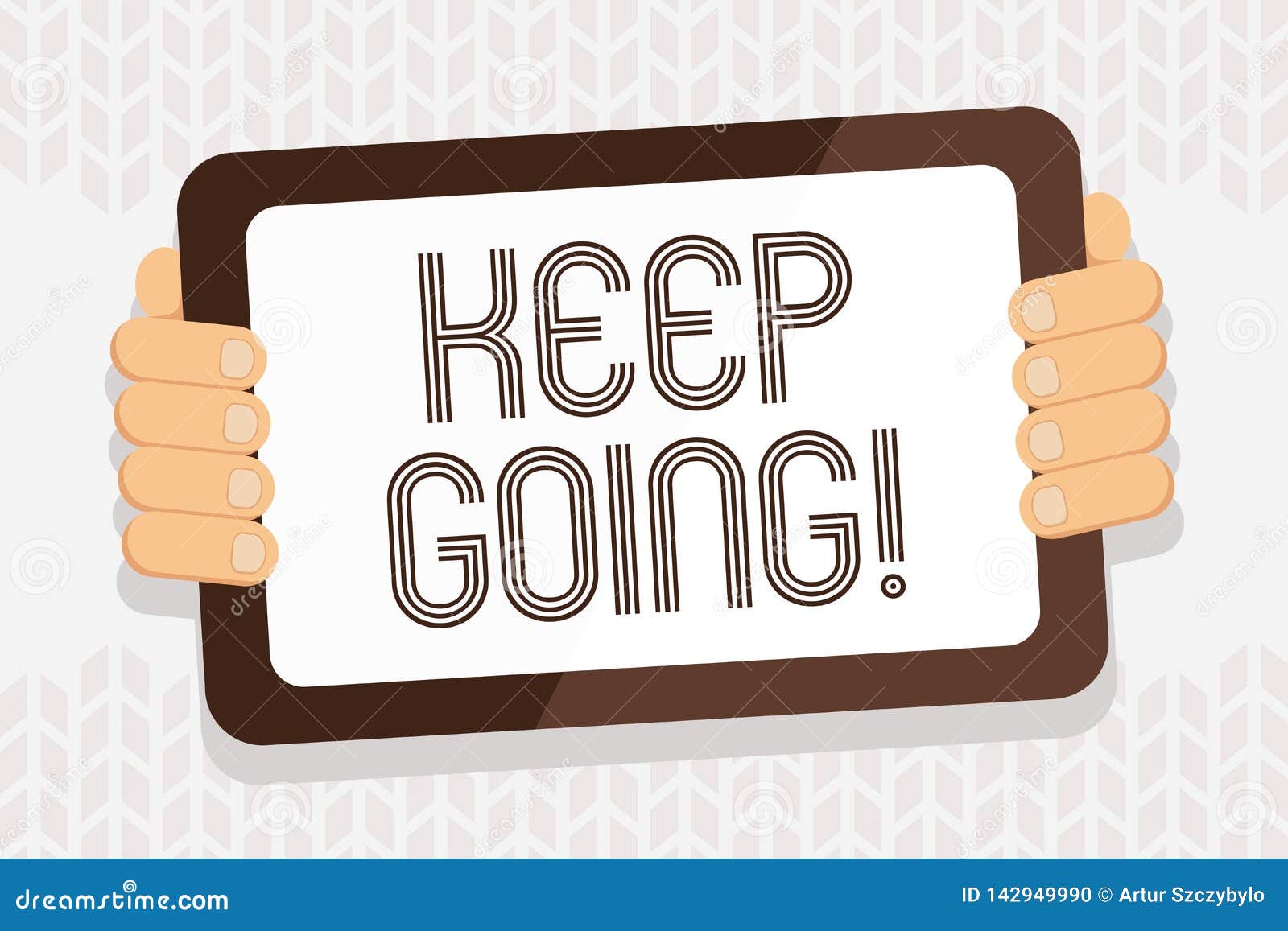 Handwriting Text Writing Keep Going. Concept Meaning Make Effort To ...