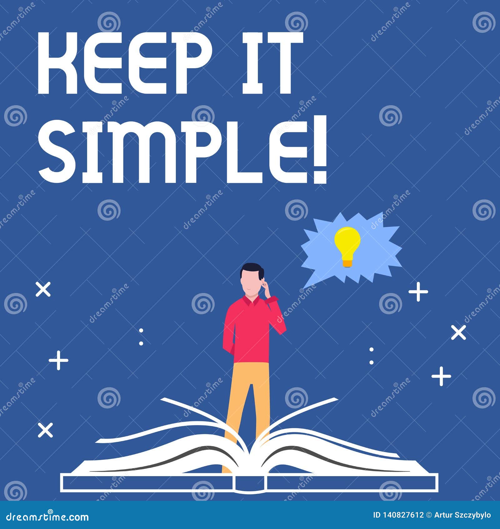 Handwriting Text Writing Keep it Simple. Concept Meaning Simplify ...