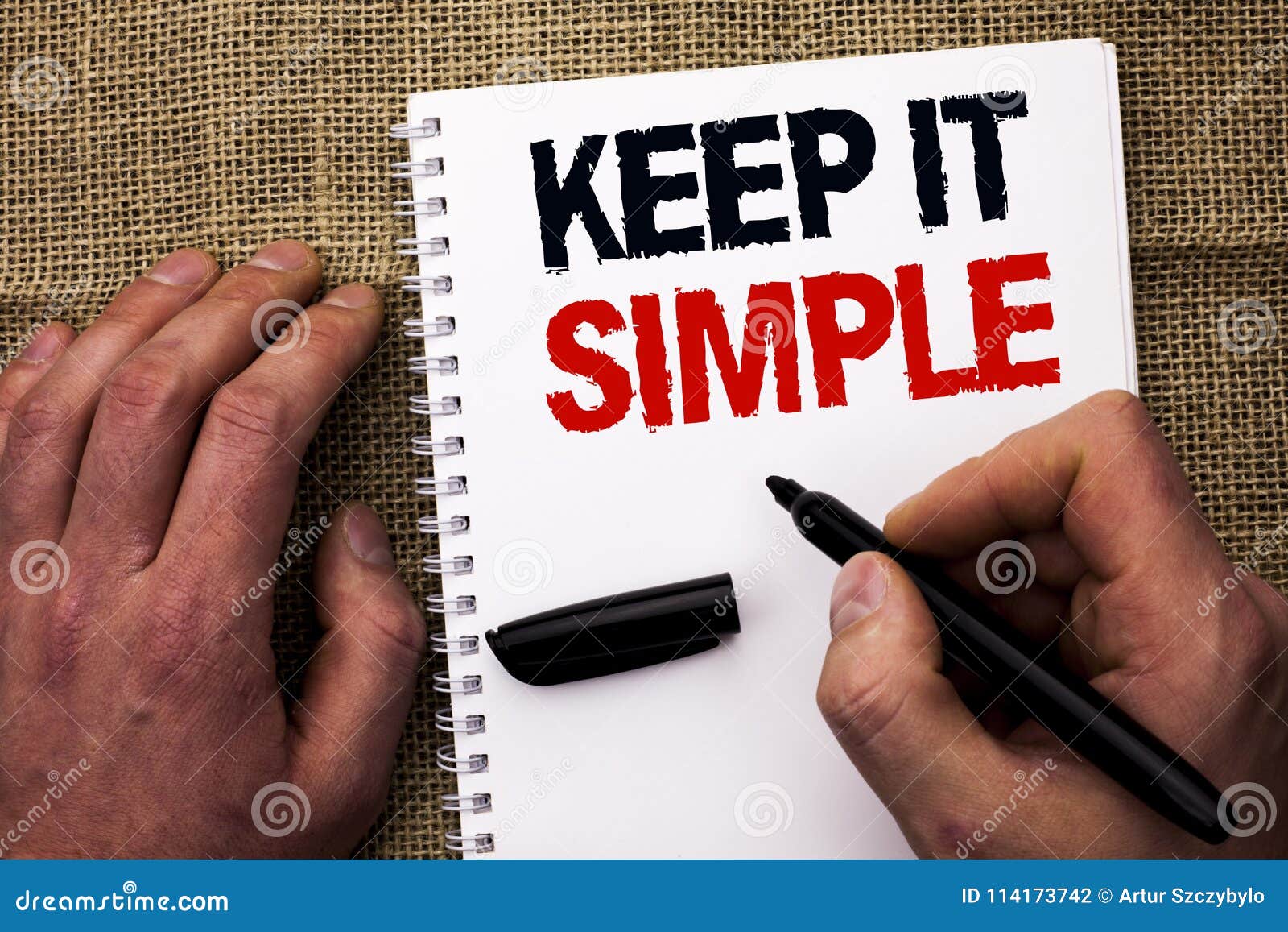 Handwriting Text Writing Keep it Simple. Concept Meaning Simplify ...