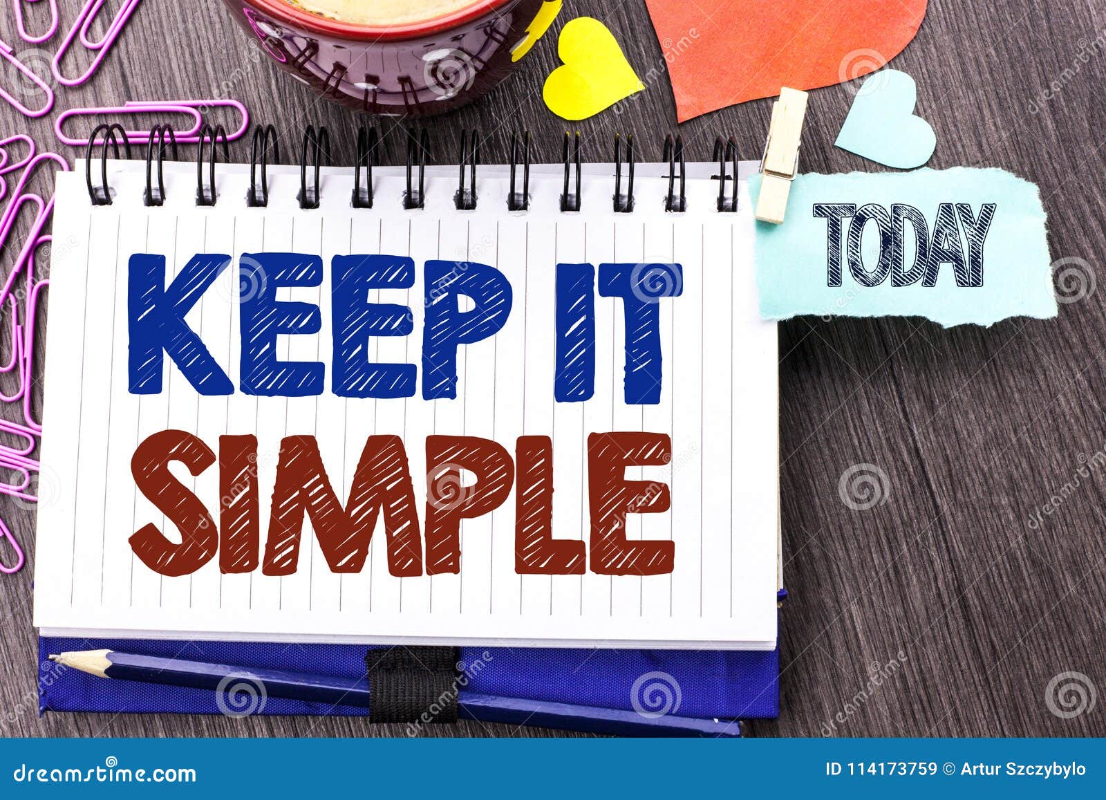 Handwriting Text Writing Keep it Simple. Concept Meaning Simplify ...