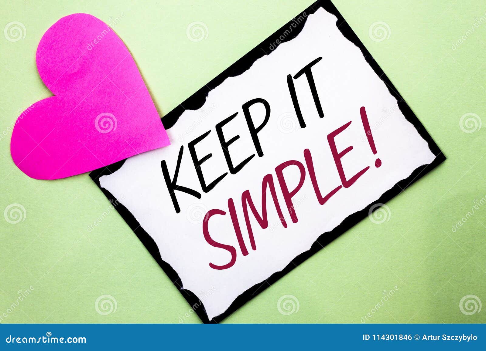 Handwriting Text Writing Keep it Simple Motivational Call. Concept ...