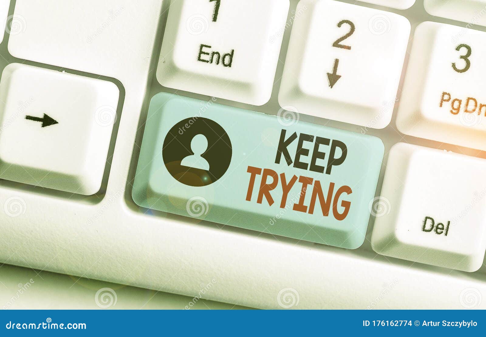 Handwriting Text Writing Keep Trying. Concept Meaning Continue To Do ...