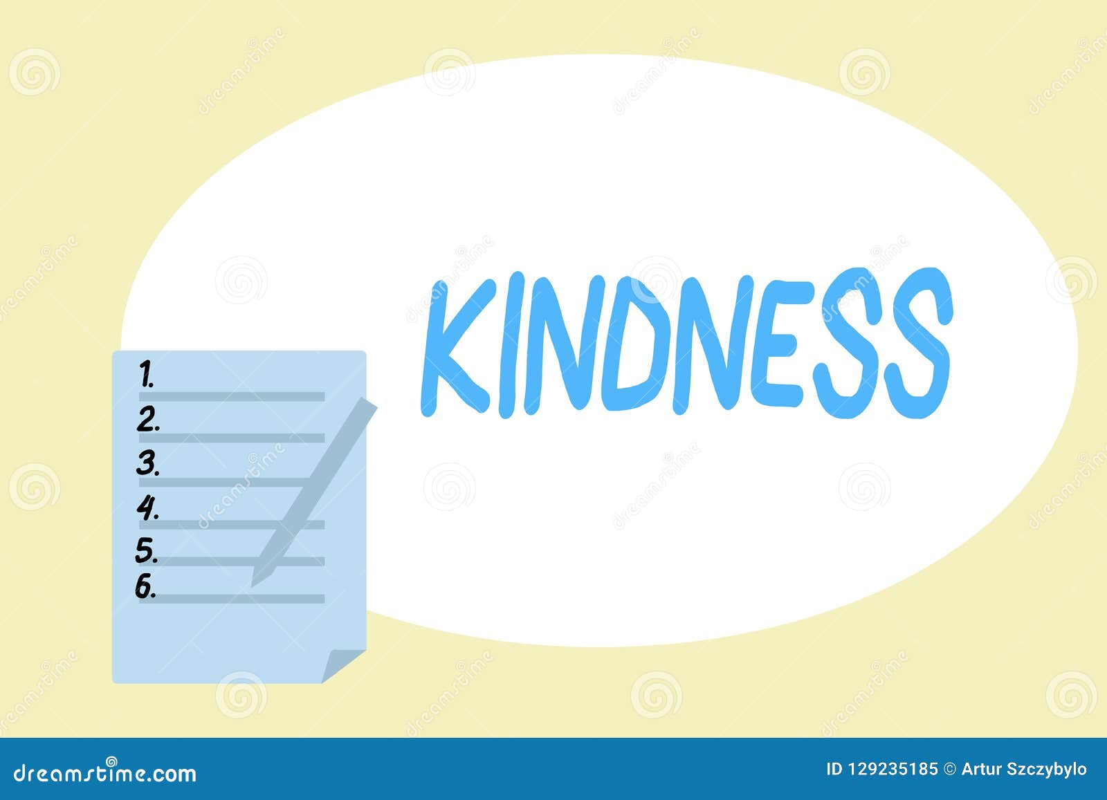 Handwriting Text Writing Kindness. Concept Meaning Quality of Being ...